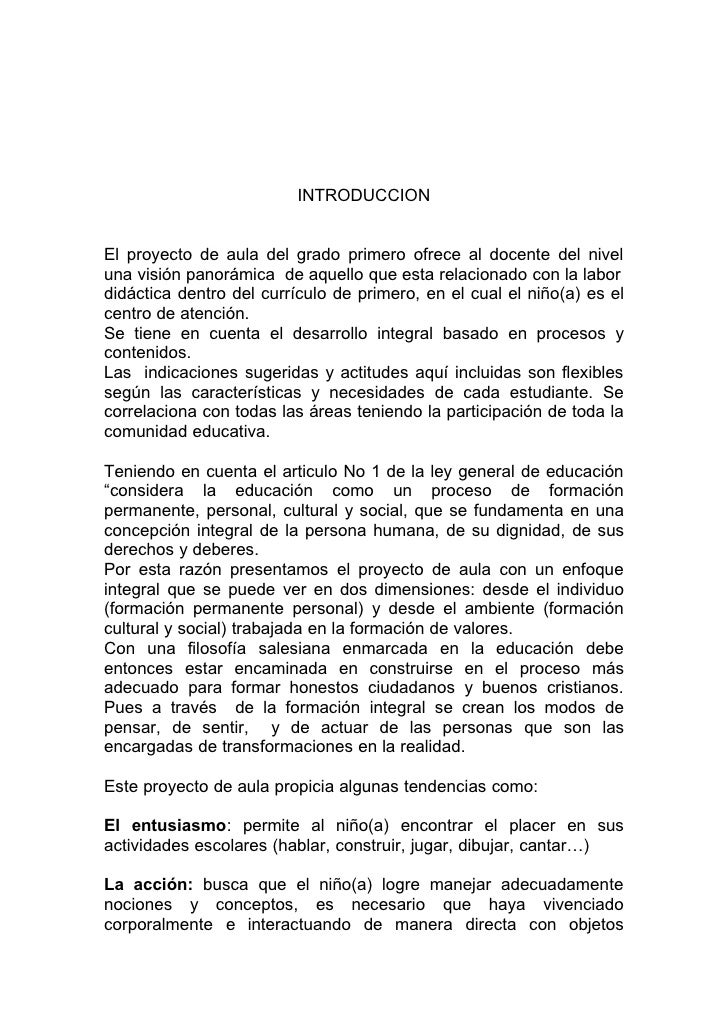 Que Es Una Introduccion De Un Proyecto Ejemplo Ejemplo