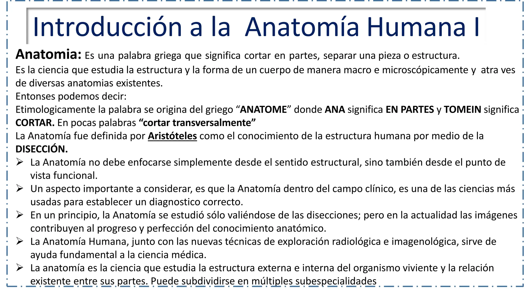 INTRODUCCION A LA ANATOMIA HUMANA I primer tema.pptx | Surgery ...