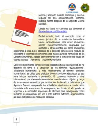 Introduccion a la ayuda y asistencia humanitaria | PDF