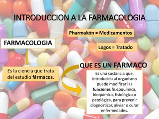 Introduccion a la farmacologia | PPTX