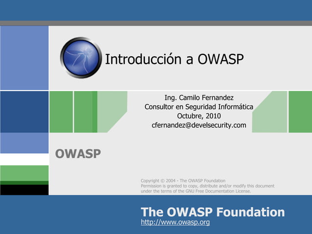 Open Web Application Security Project Owasp Ppt