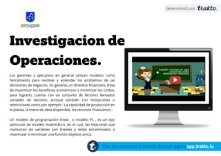 Introduccion a la programacion lineal - Julio Moreno Taylor | PDF ...