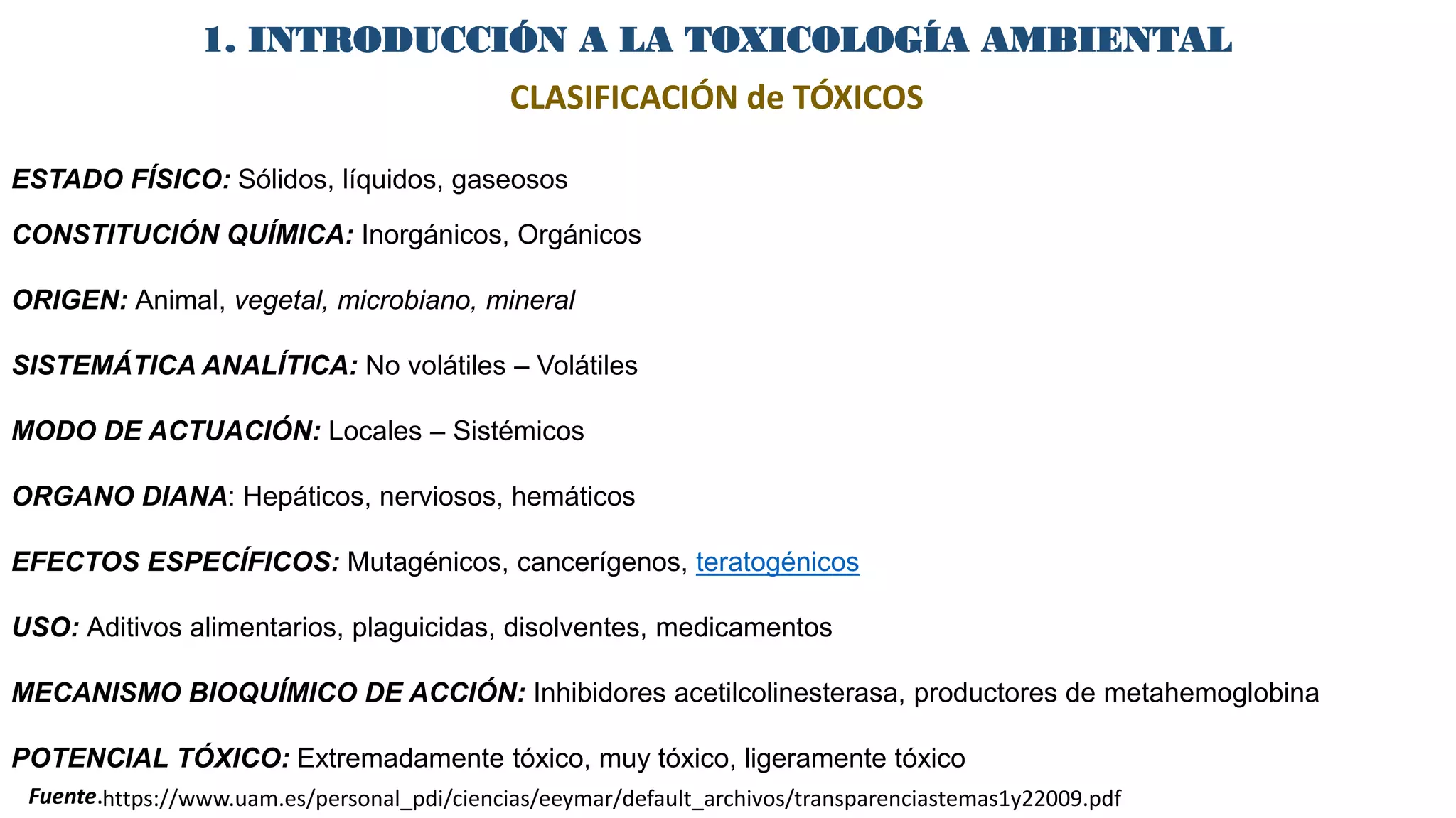 Introduccion a la toxicología | PDF