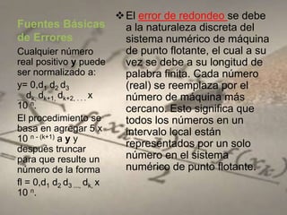 Introduccion al calculo numerico y manejo de errores | PPTX