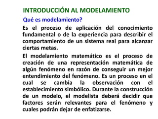 Introduccion al modelamiento | PDF