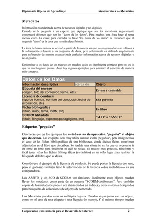 Introduccion a los metadatos | PDF
