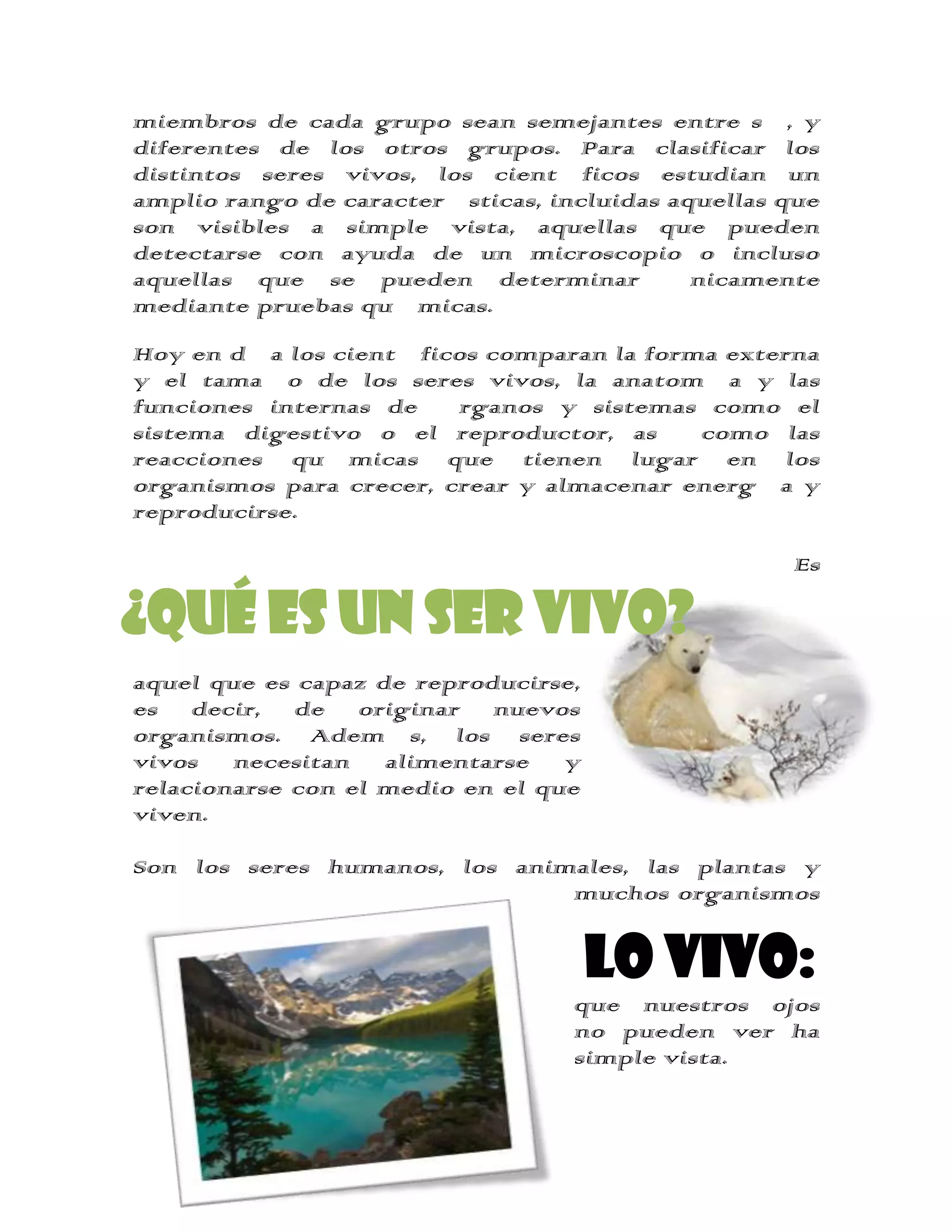 Introduccion a los seres vivos | PDF