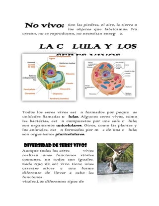 Introduccion a los seres vivos | DOCX