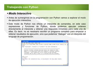 Introducción a Python | PPT