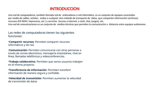 INTRODUCCION A REDES DE COMPUTADORA DEL AÑO 2025.pptx