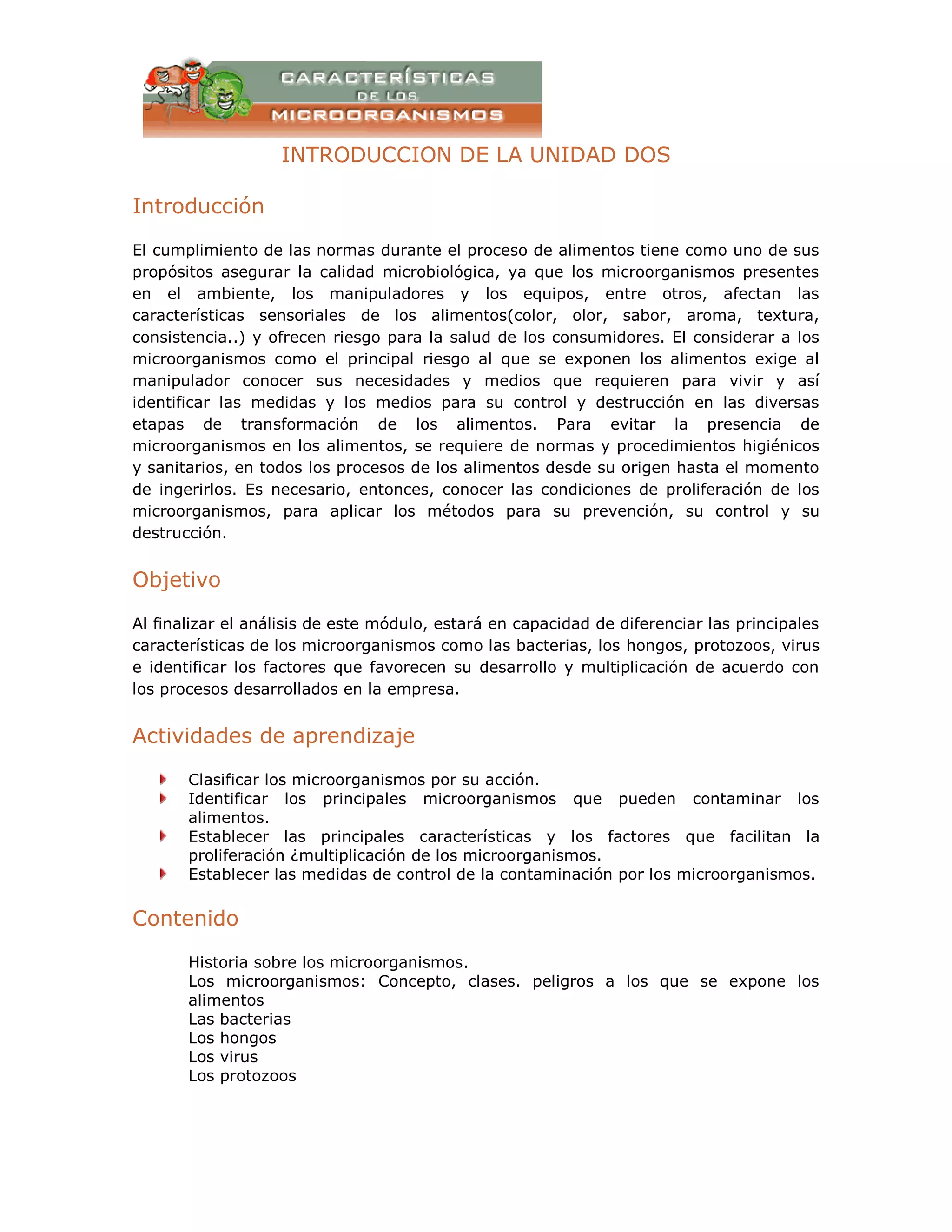 Introduccion de la unidad 2 | PDF