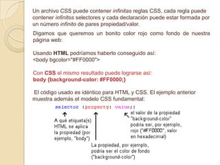 Introduccion historia css | PPTX