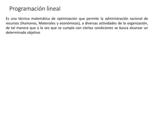 Introduccion investigacion de operaciones 2 1 | PPTX