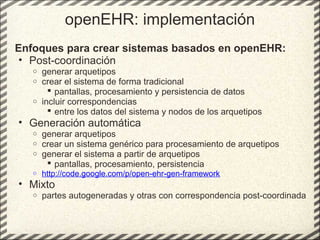 Introducción a openEHR en español | PPT