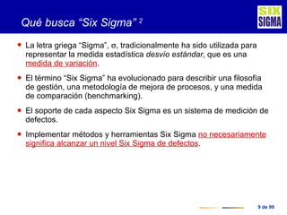 Introduccion Six Sigma | PPT