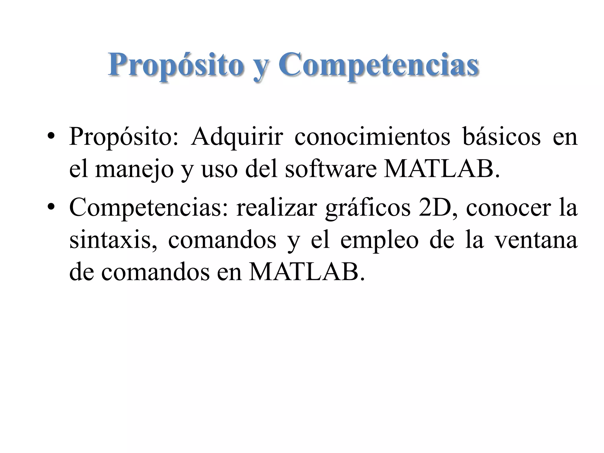 Introduccion y operaciones basicas (matlab) | PPTX | Programming Languages | Computing