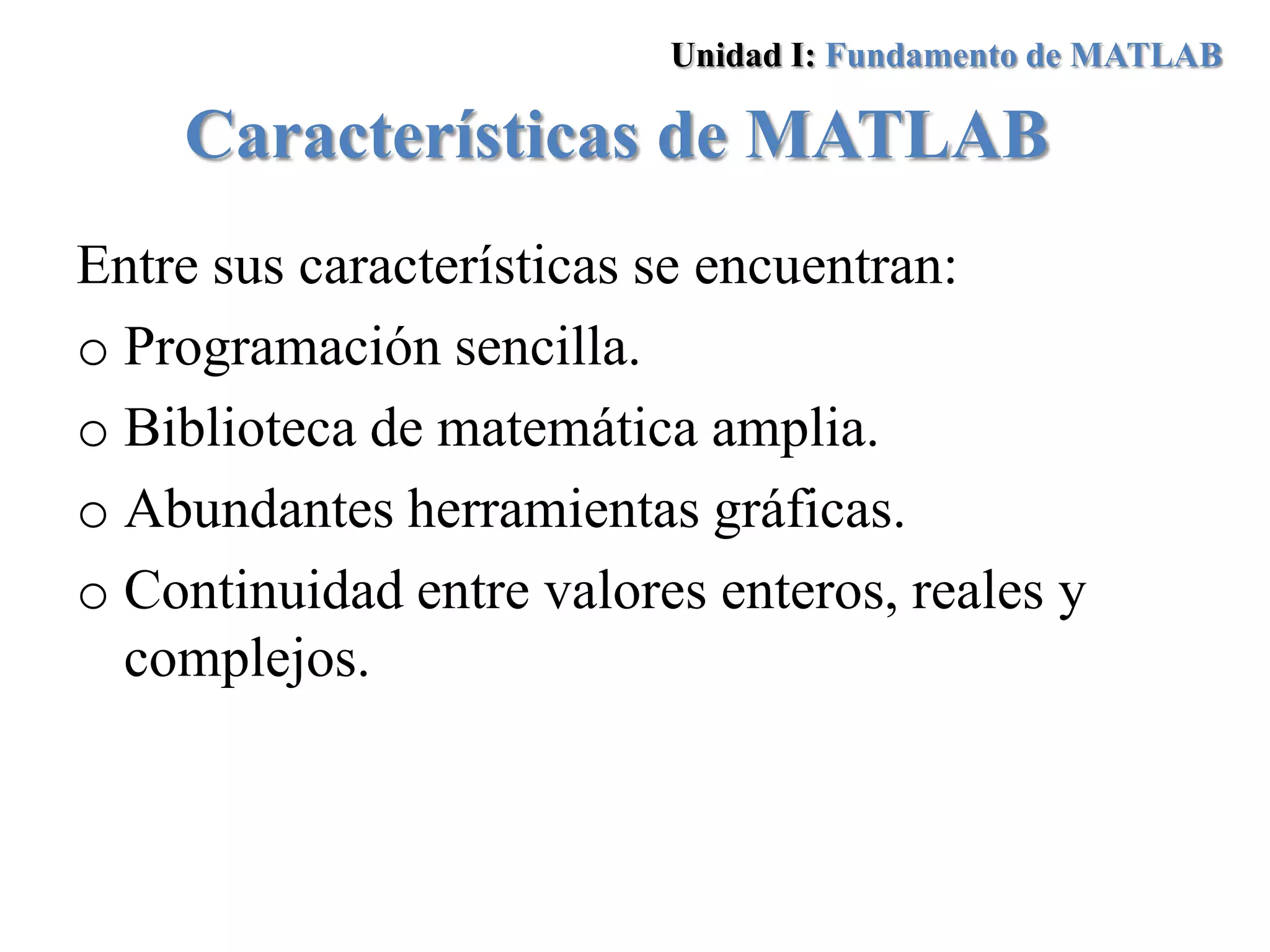 Introduccion y operaciones basicas (matlab) | PPTX | Programming Languages | Computing