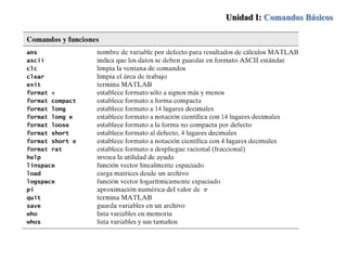 Introduccion y operaciones basicas (matlab) | PPTX | Programming Languages | Computing