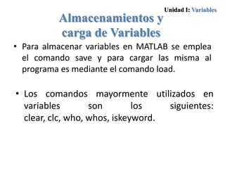 Introduccion y operaciones basicas (matlab) | PPTX | Programming Languages | Computing