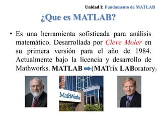 Introduccion y operaciones basicas (matlab) | PPTX