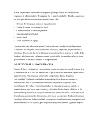 Introduccion y origenes de la teoria de la administracion | DOCX