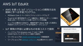 AWS IoT EduKit ワークショップのご紹介 | PPT