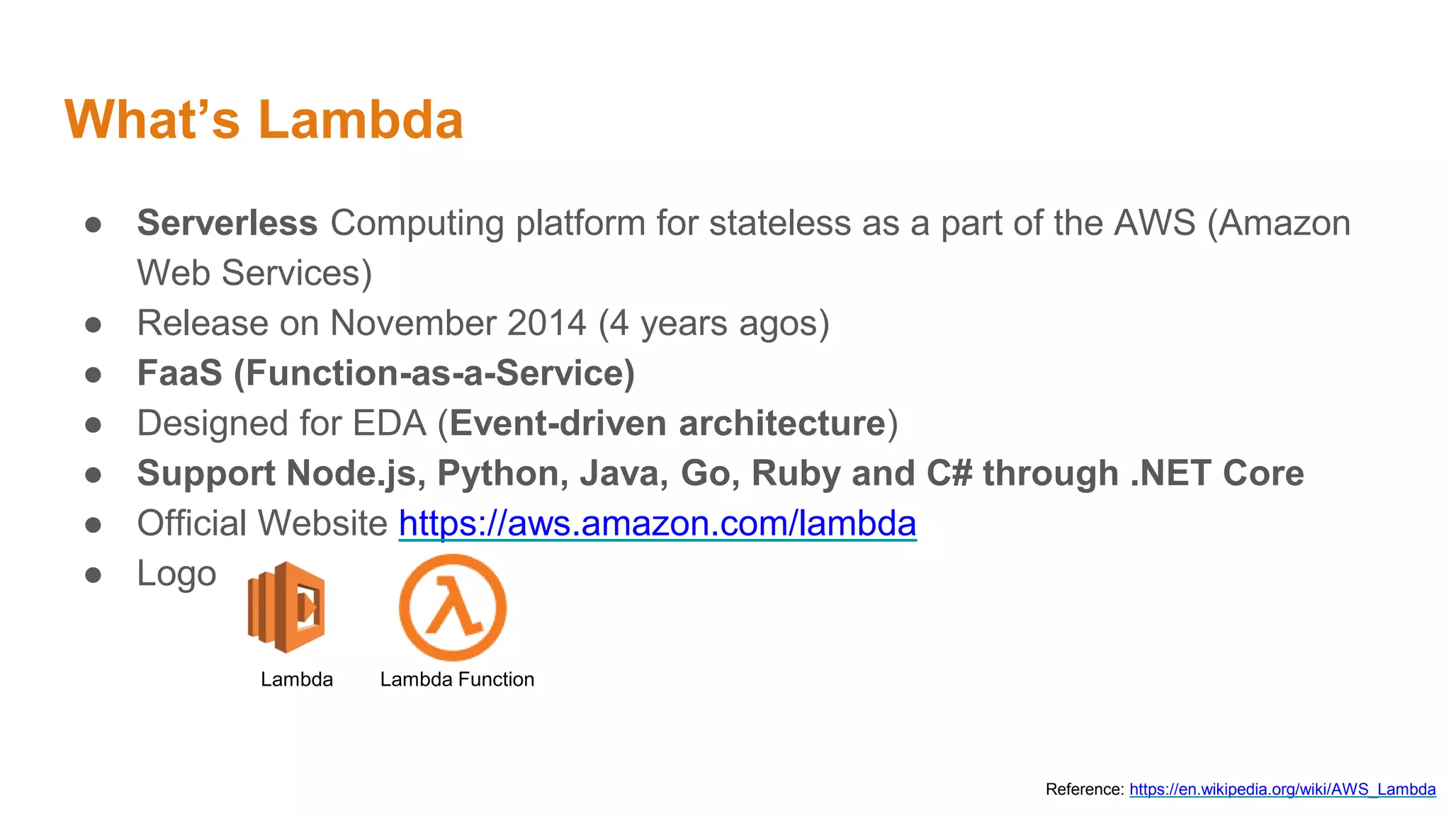 Introduce AWS Lambda for newbie and Non-IT | PPT
