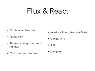 Introduce flux & react in practice | PPT