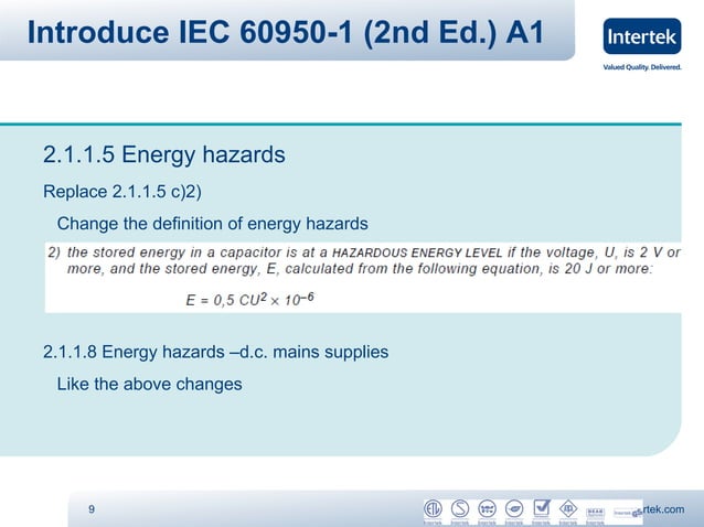 Introduce iec 60950 1 (2nd ed.) a1(for client) | PPT | Physics | Science