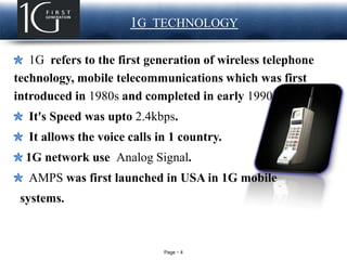 Introduce mobile communication generation.ppt