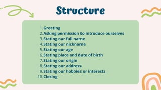 UNIT 1 SELF INTRODUCTION - HOW TO INTRODUCE YOURSELF | PDF