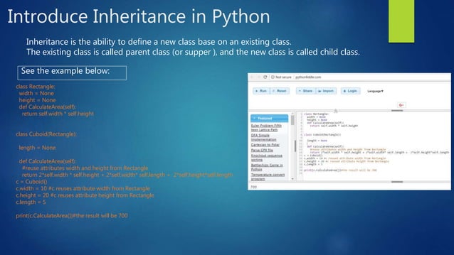 Introduce oop in python | PPTX