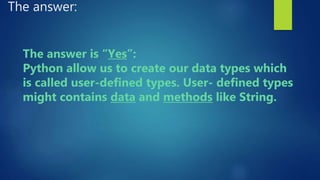 Introduce oop in python | PPTX