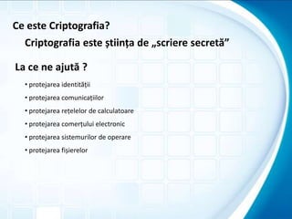 Introducere în criptografie | PPTX