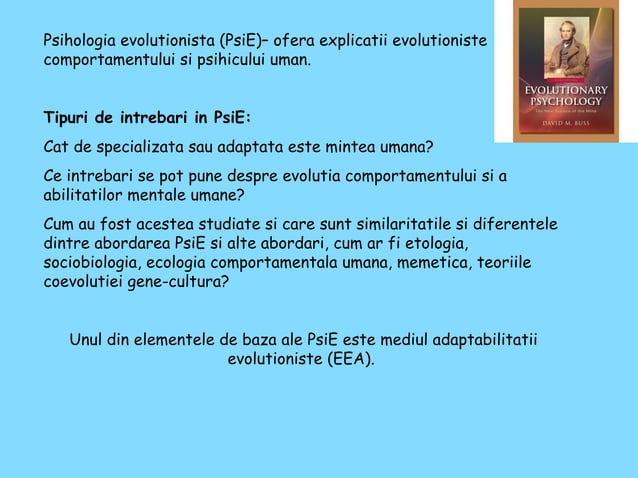Introducere îN Psihologia EvoluţIonistă 1 | PPT