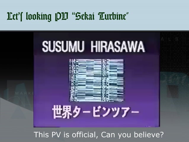 Introduces artist susumu hirasawa | PPT