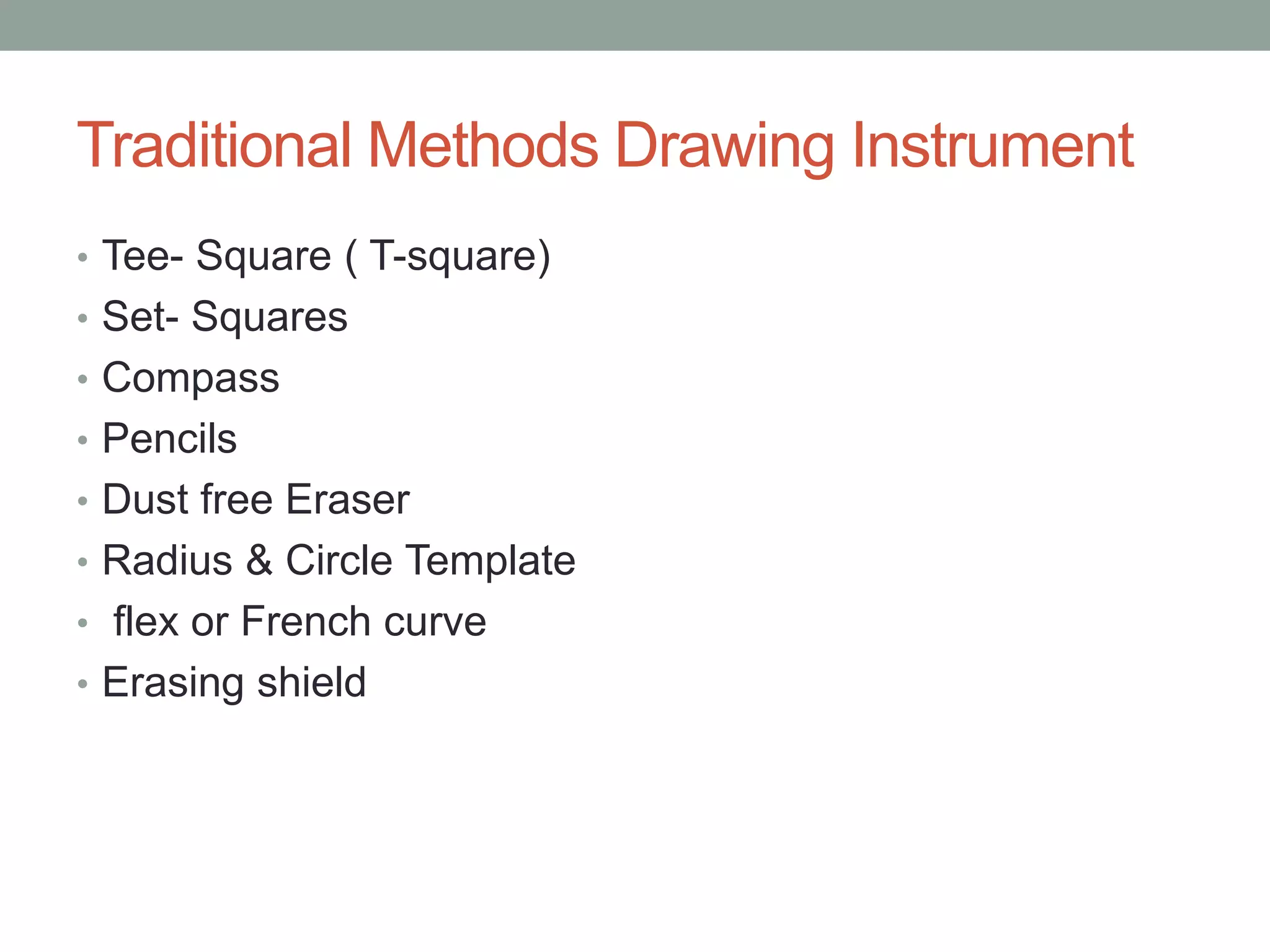 Introduce to Technical drawing & Drg equipment | PPTX