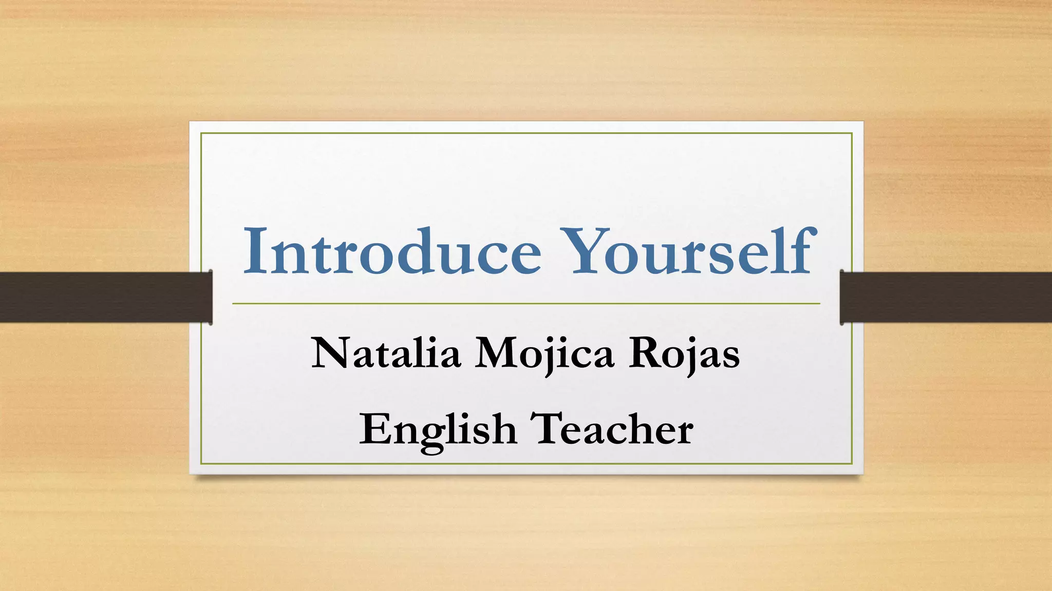 Introduce yourself | PPT