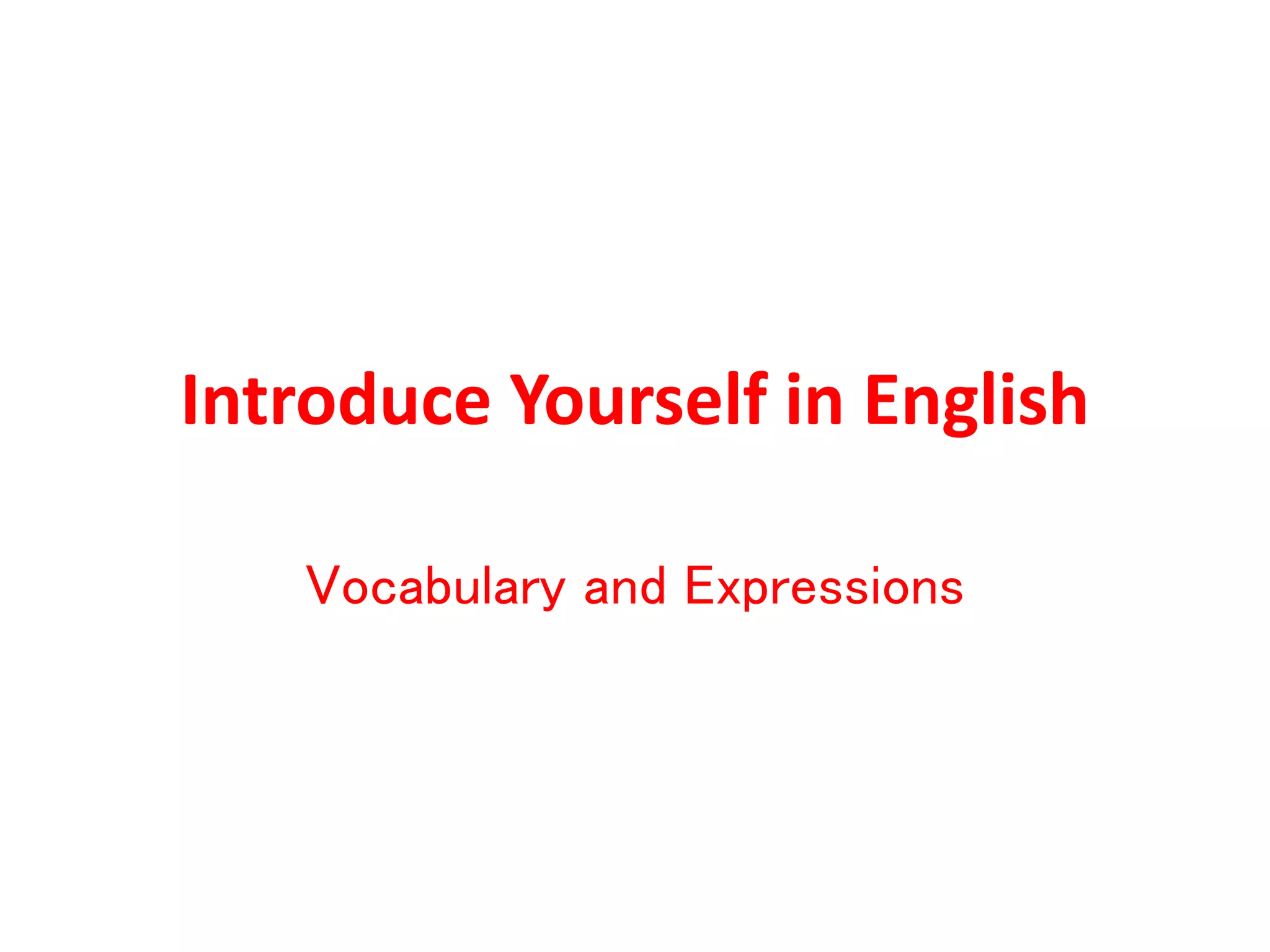 Introduce yourself | PPTX