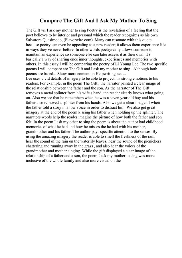 Introduce Yourself Essay Example | PDF | Poetry | Books and Literature