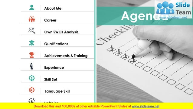 Introduce Yourself Job Application PowerPoint Presentation Slides | PDF