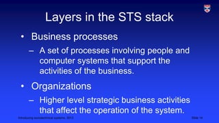 Introducing sociotechnical systems | PPTX