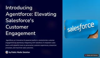 Agentforce: The AI Solution Enhancing Salesforce Customer Engagement | PDF