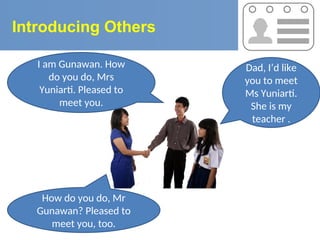 introducing-each-other and introductions | PPT