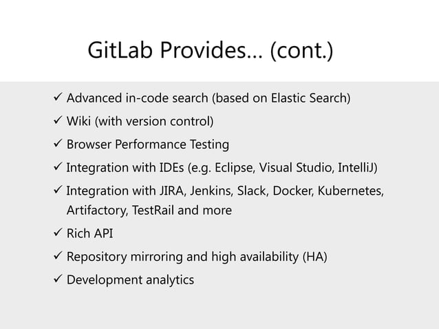 Introducing Gitlab September 2018 Ppt