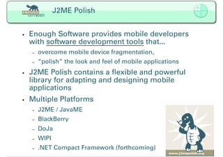 Introducing J2ME Polish | PPT