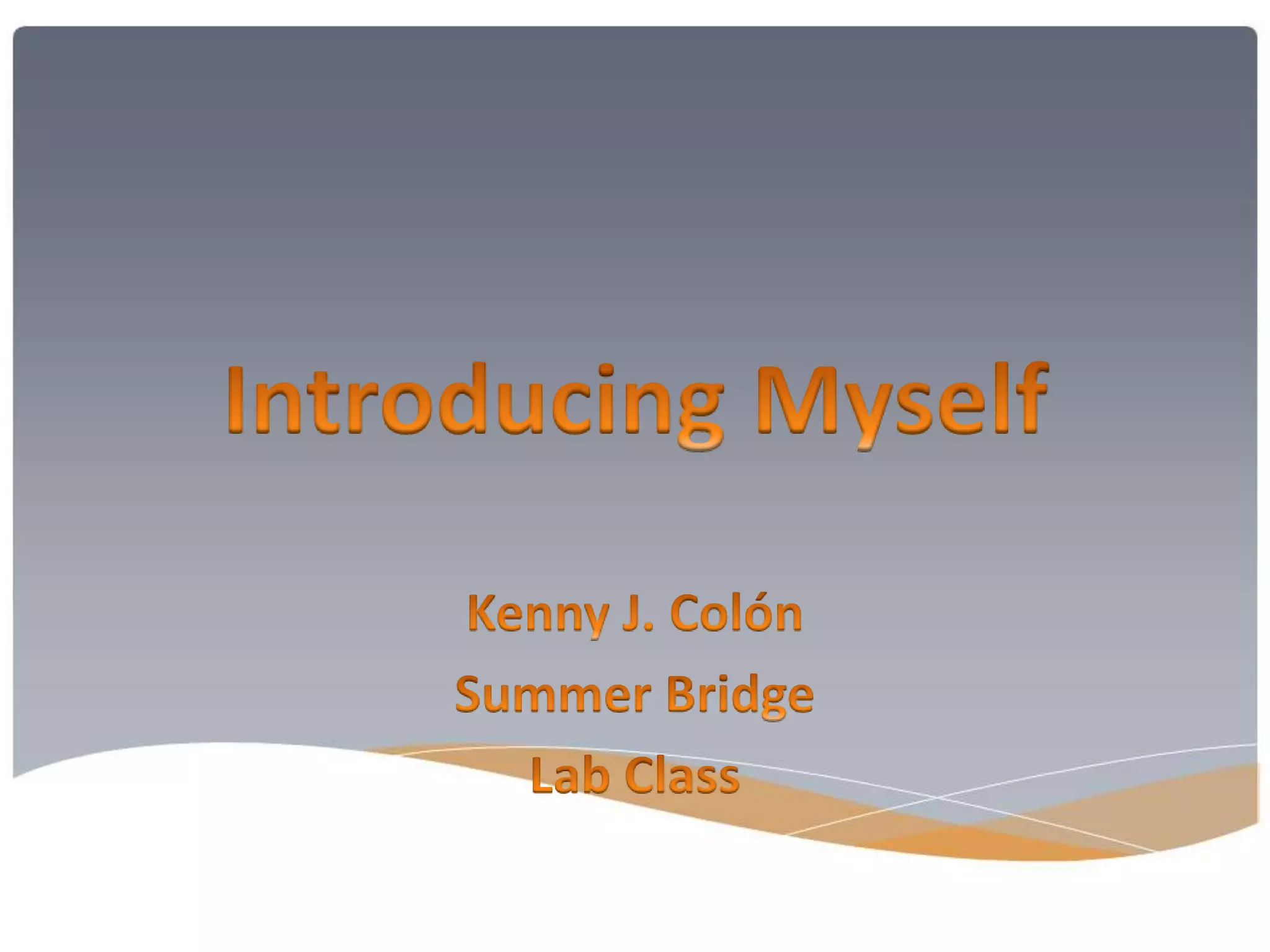 Introducing Myself | PPTX