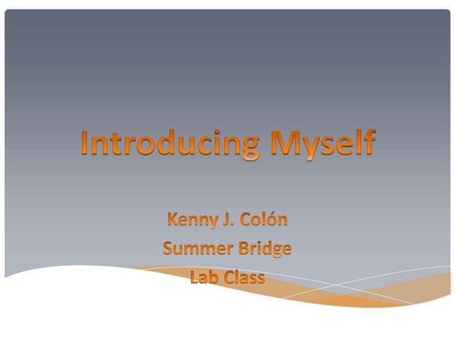 Introducing Myself | PPTX