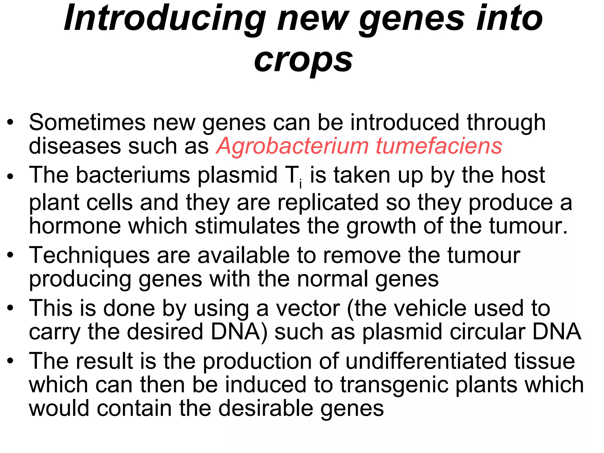 Introducing New Genes Into Crops | PPT
