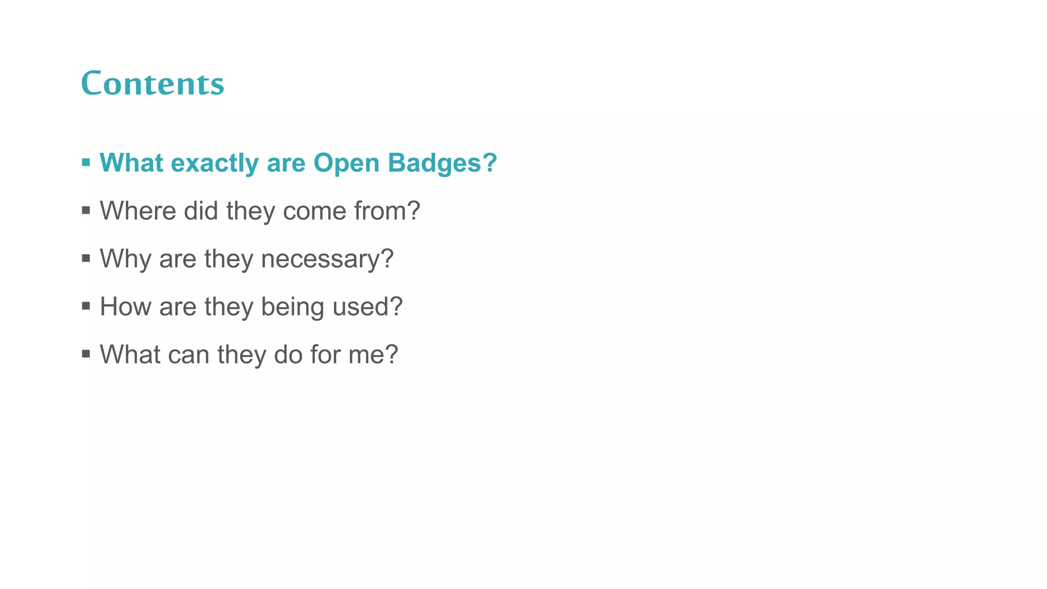 What are Open Badges? | PPTX